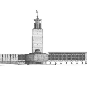 Newcastle Civic Centre Drawing | High Quality Print | Newcastle-upon ...