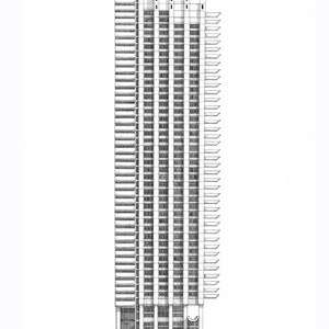 Barbican Estate Shakespeare Tower Drawing | High Quality Print ...