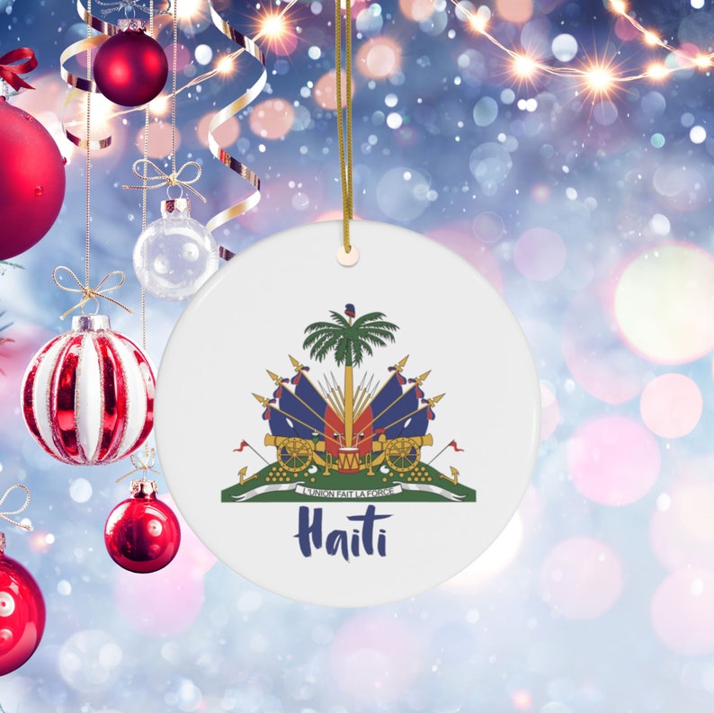 Haitian Ornament, Haitian Flag Ornament, Haitian Flag, Haiti Present ...