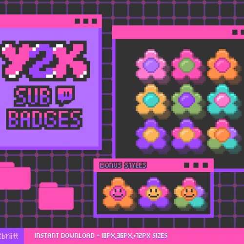 Twitch Sub Bit Badges / Pixel Fairycore / 8-bit Badges / - Etsy