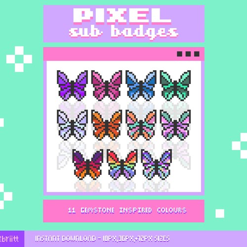 Twitch Sub Bit Badges / Pixel Fairycore / 8-bit Badges / - Etsy