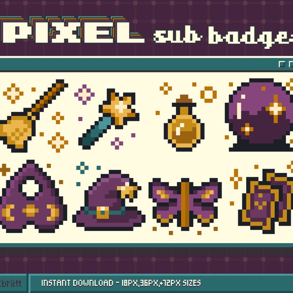 Pixel Twitch Badge - Etsy