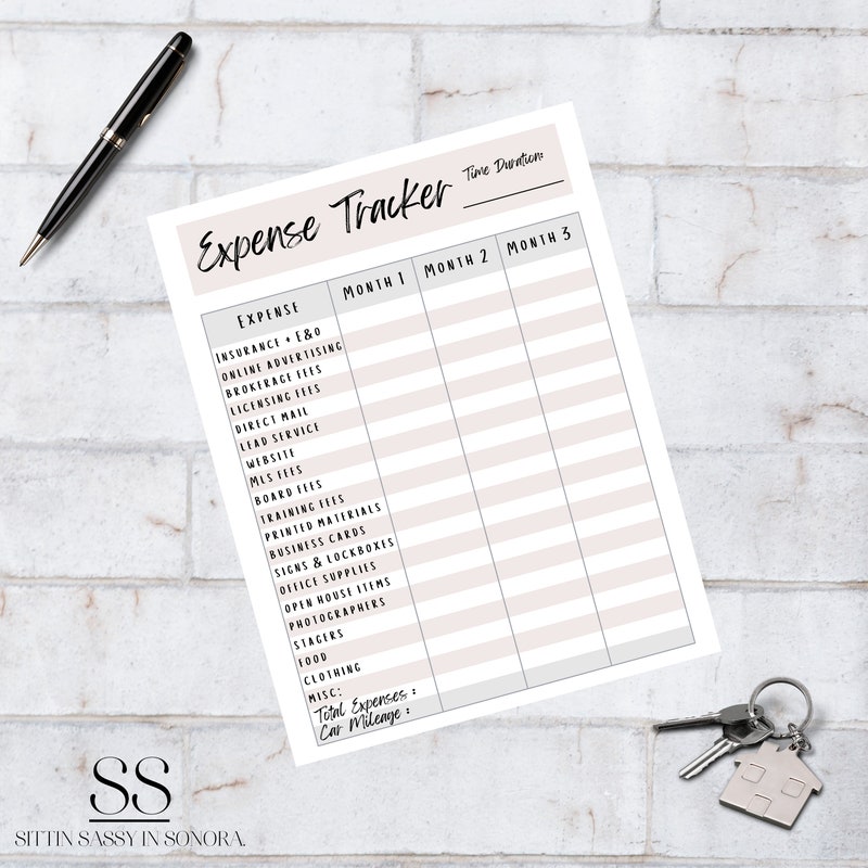 Expense Tracker List - Etsy