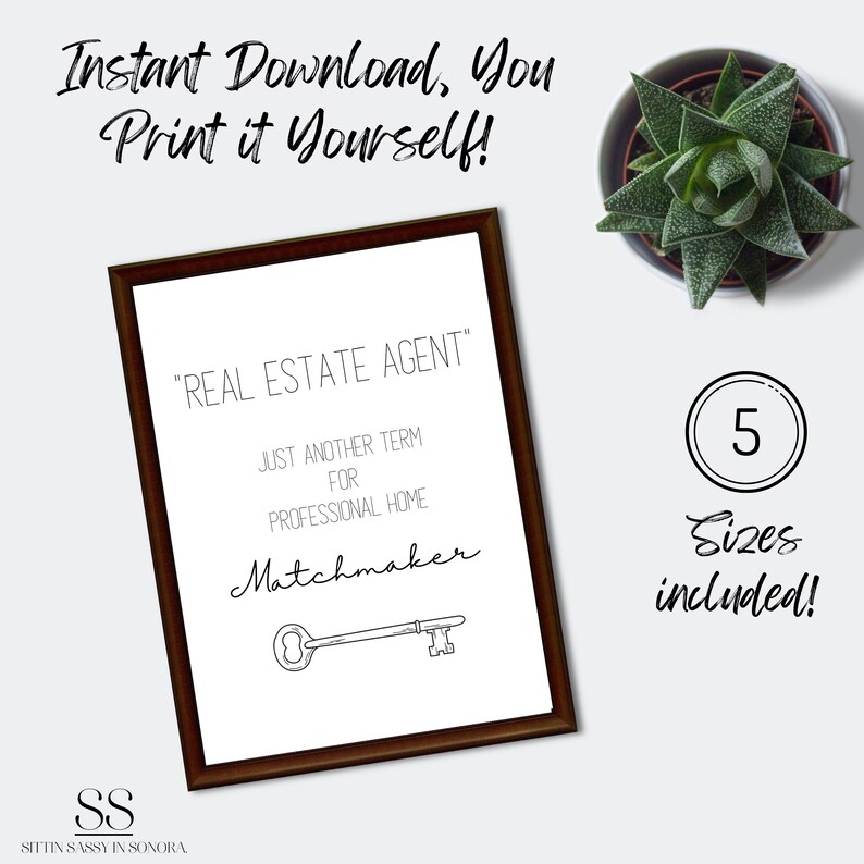 Real Estate Funny Printable Art, Real Estate Quotes, Realtor Office ...