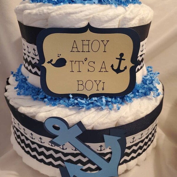 Nautical Diaper Cake - Etsy