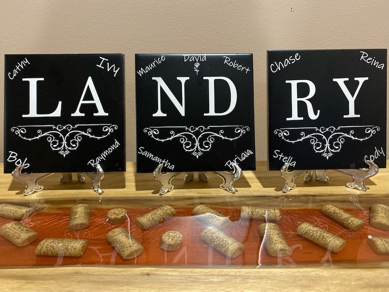 Personalized Large Ceramic Name Tiles Home Decor - Etsy