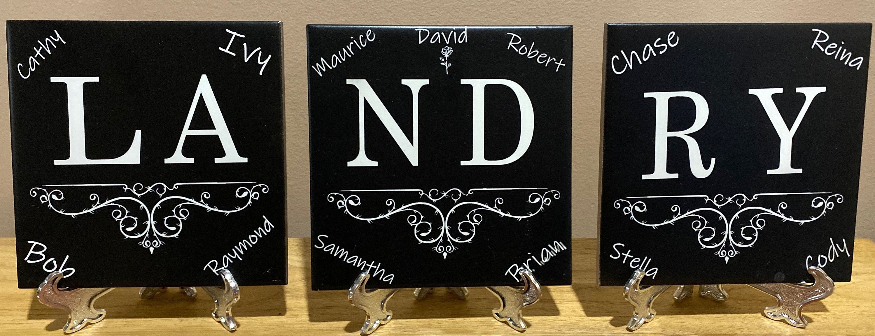 Personalized Large Ceramic Name Tiles Home Decor - Etsy