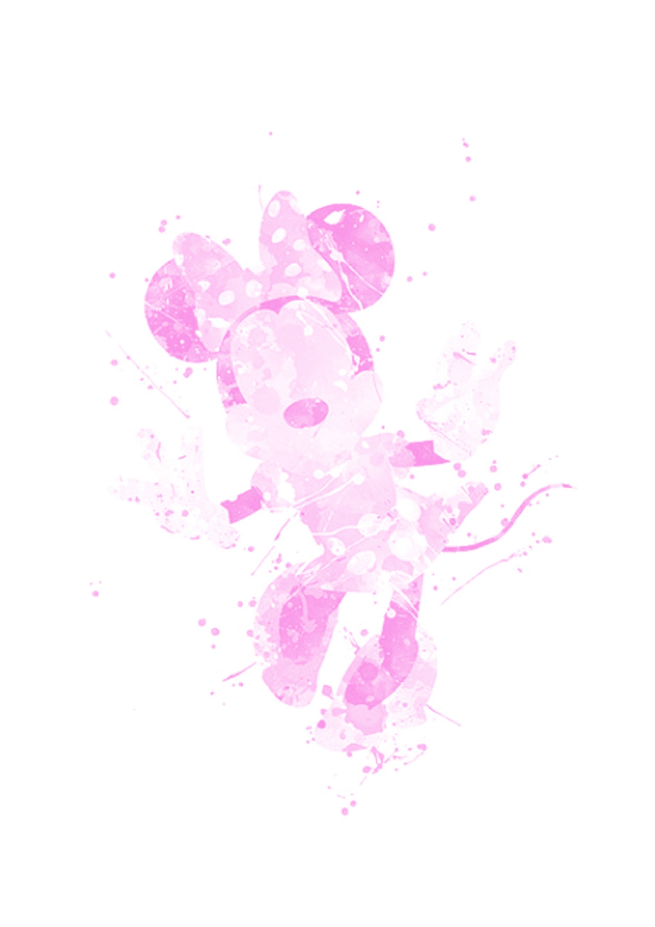 Disney Minnie Mouse Watercolor Set of 3 Prints I Disney Prints I Disney ...