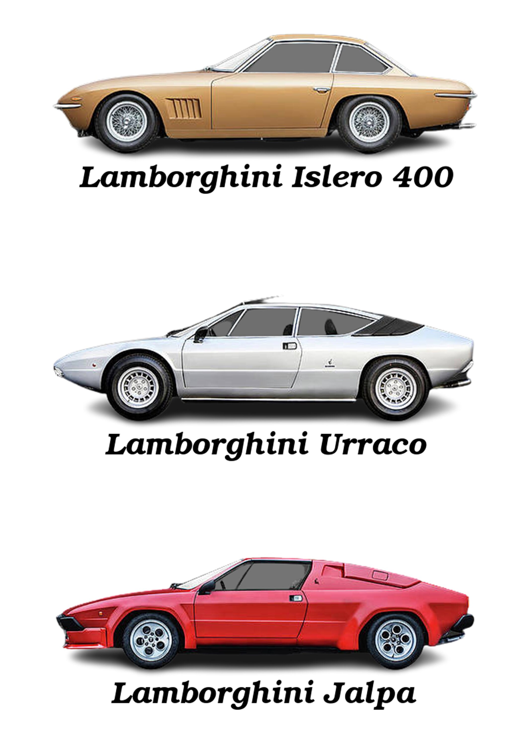 Supercar Lamborghini Compilation Set of 4 Prints I Ferrari I Supercar I ...