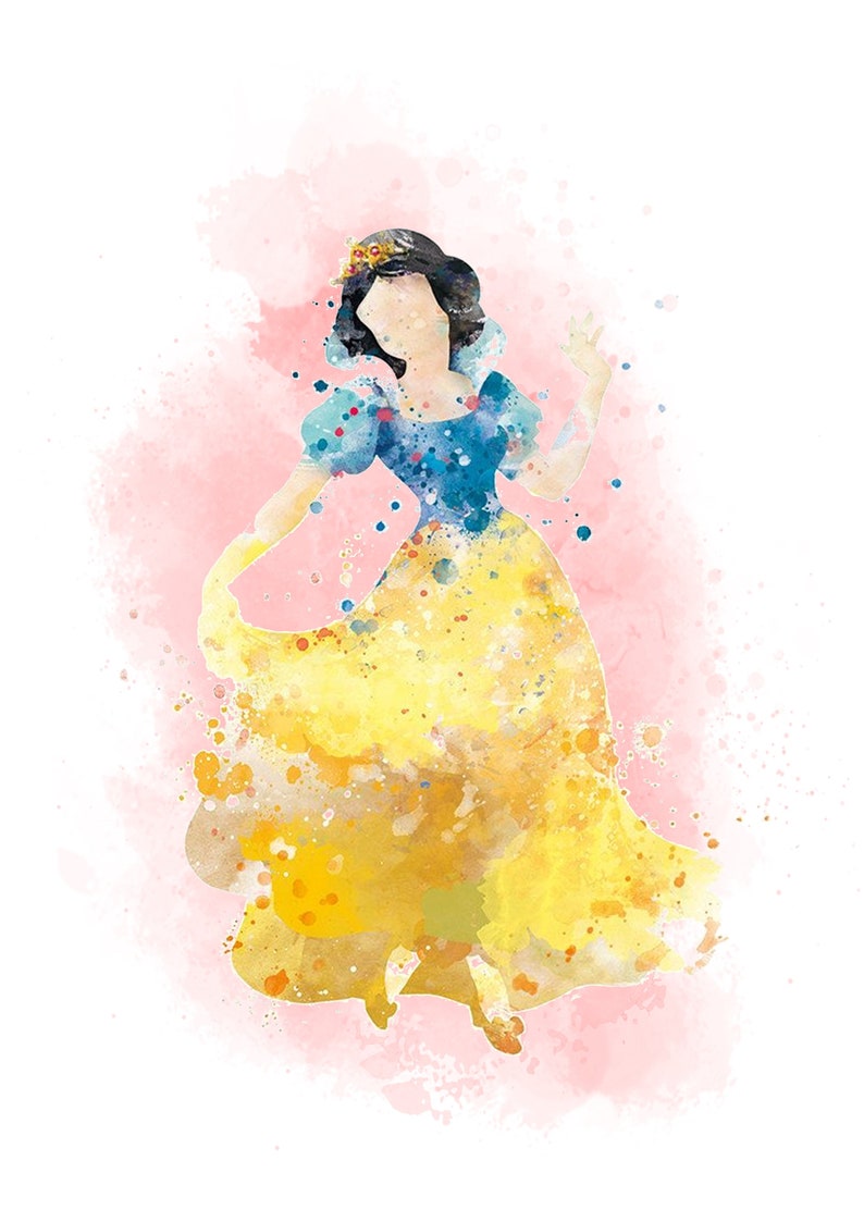 Disney Princess Watercolour Mix & Match Set of 8 Prints I - Etsy