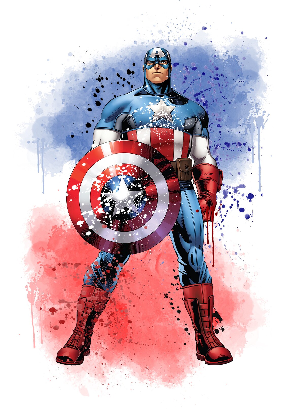 Marvel Avengers Superhero Watercolour Set of 6 Prints I Marvel | Etsy