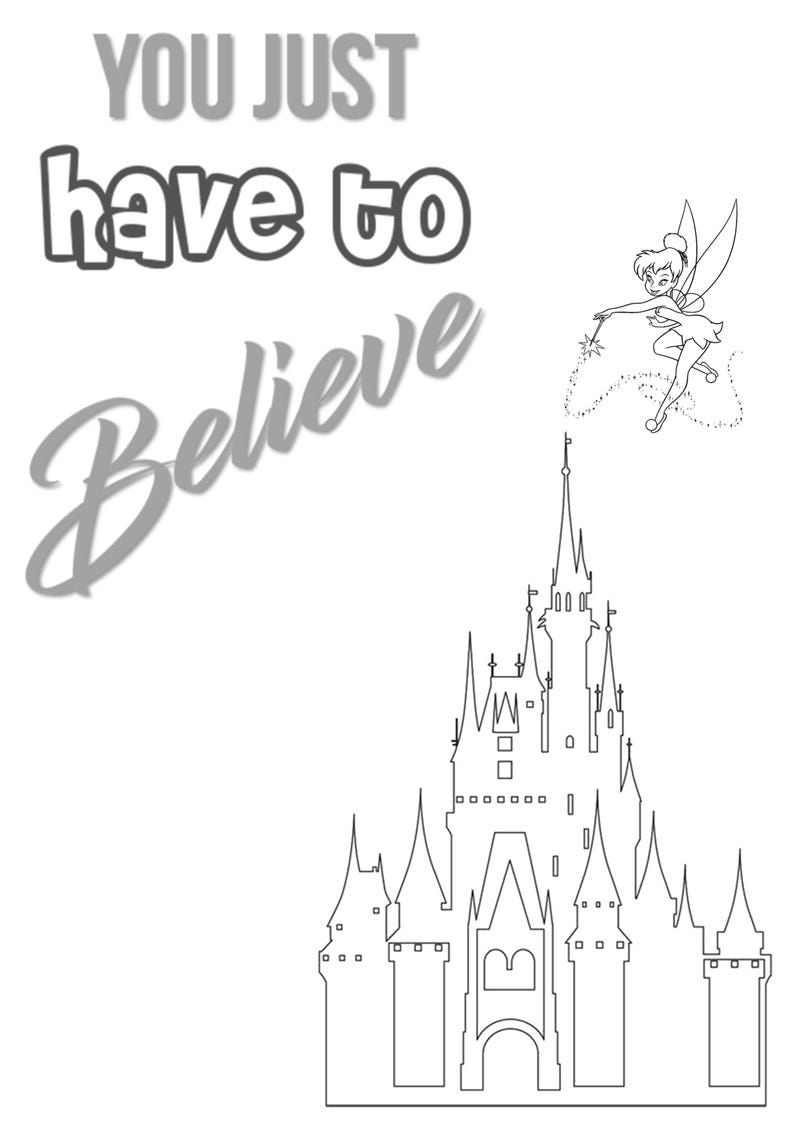 Disney Tinkerbell Quote Watercolour Set of 4 Prints I Disney Prints I ...