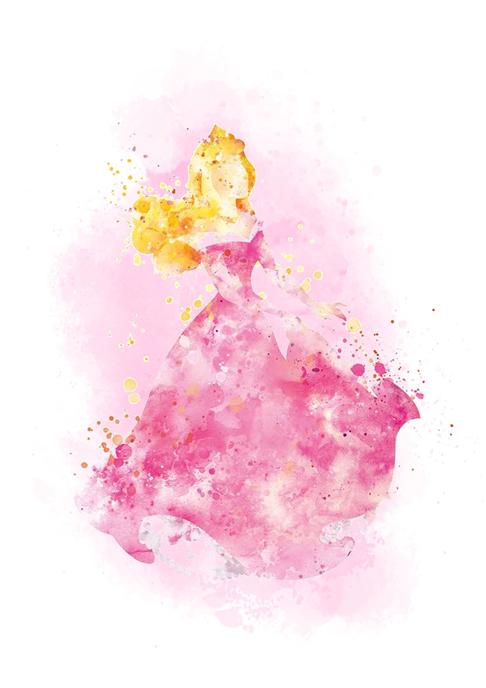 Disney Princess Watercolour Mix & Match Set of 8 Prints I Disney Prints ...