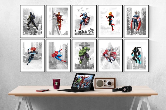 Marvel Avengers Superhero Location Mix & Match Set of 10 - Etsy