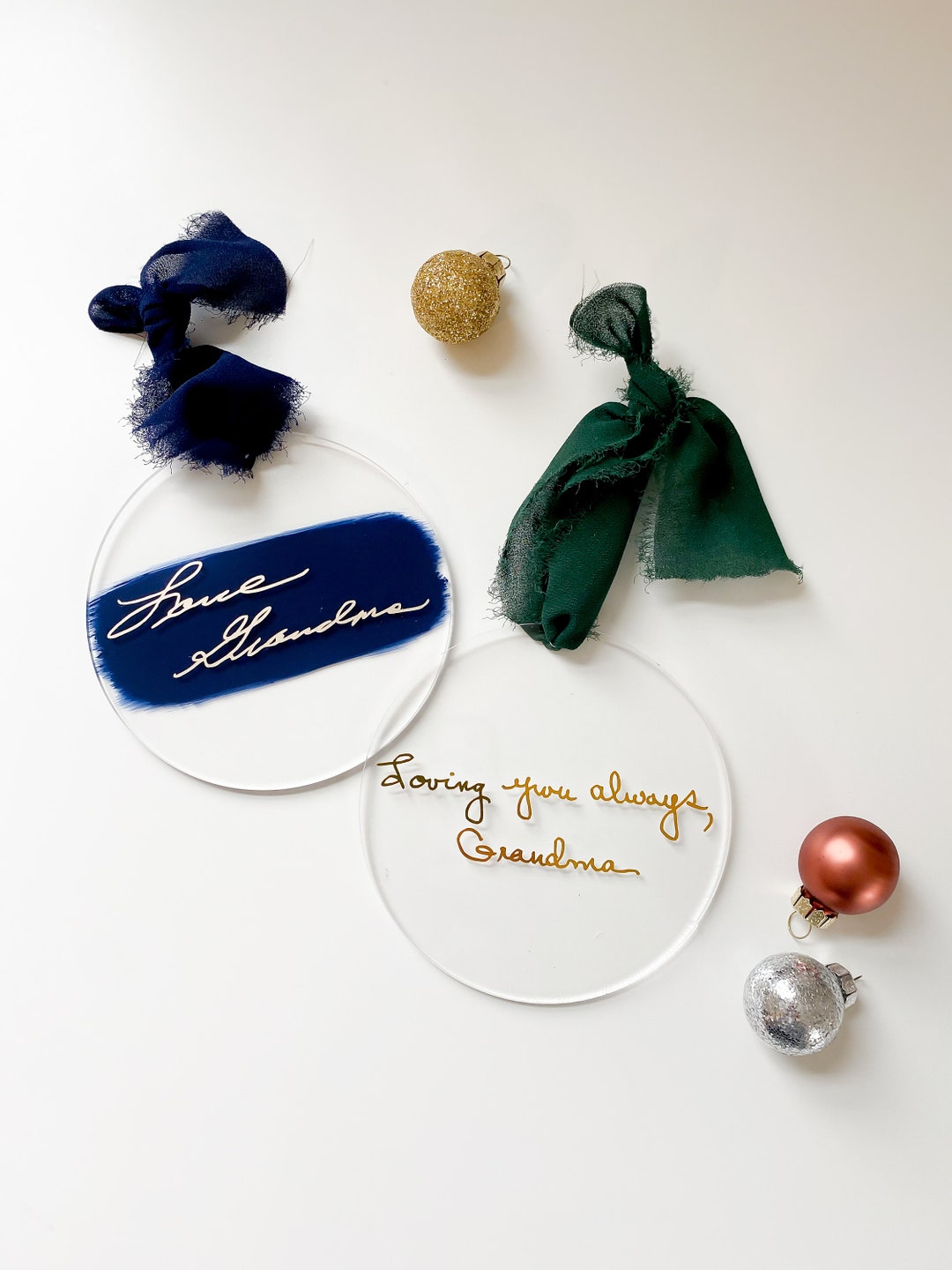 Handwritten Ornament, Sentimental, Memorial Ornament, Custom ...