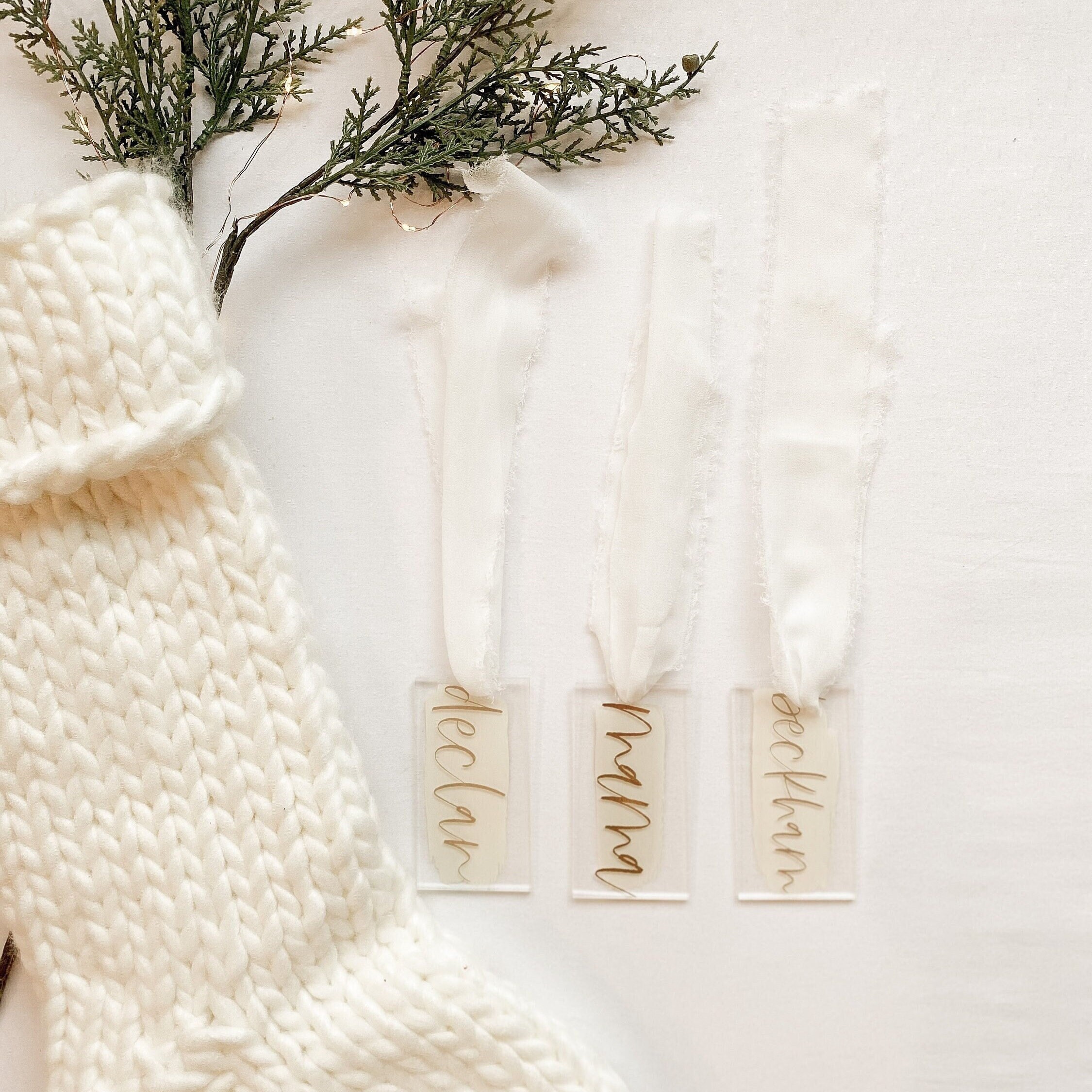 Hand Lettered Stocking Tags - Etsy