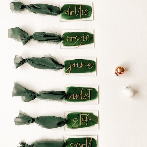 Custom Acrylic Name Tags Acrylic Stocking Tag Personalized - Etsy