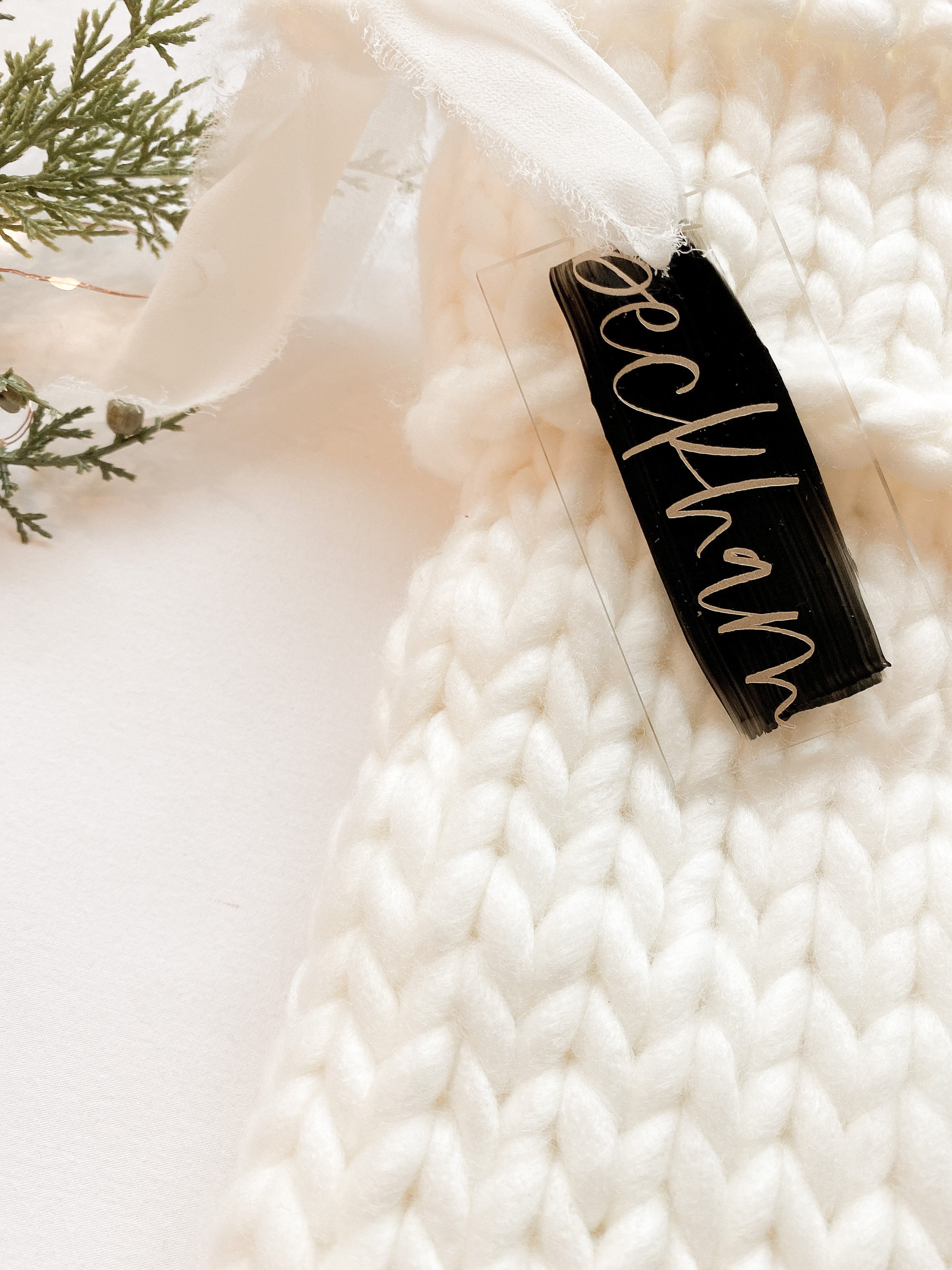 Hand Lettered Stocking Tags - Etsy