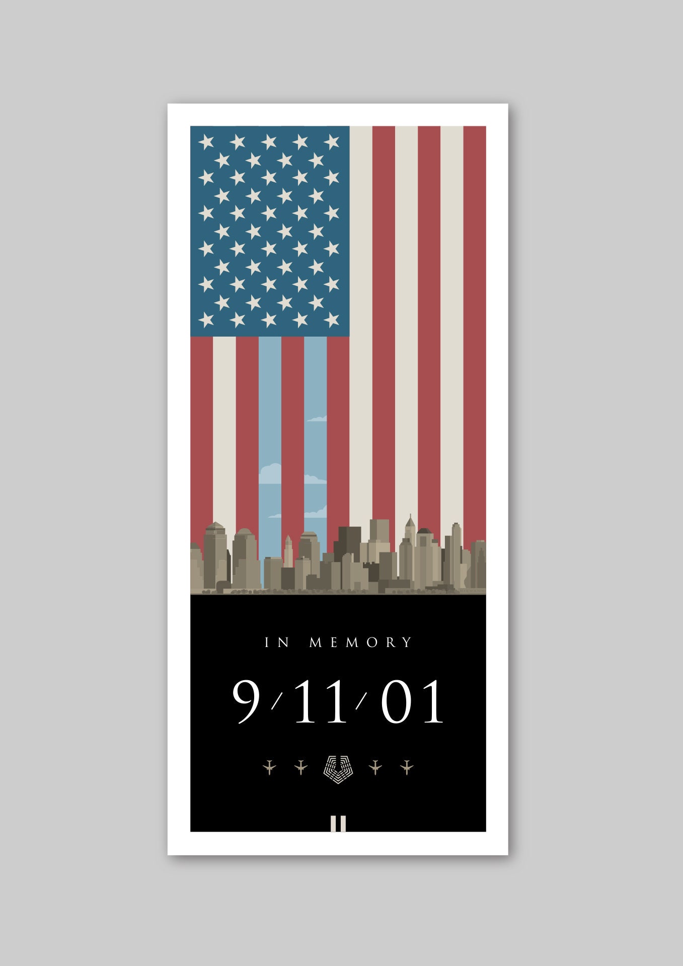 9/11 Memorial Poster, Lithographic Print, Police Officers, Firefighters ...