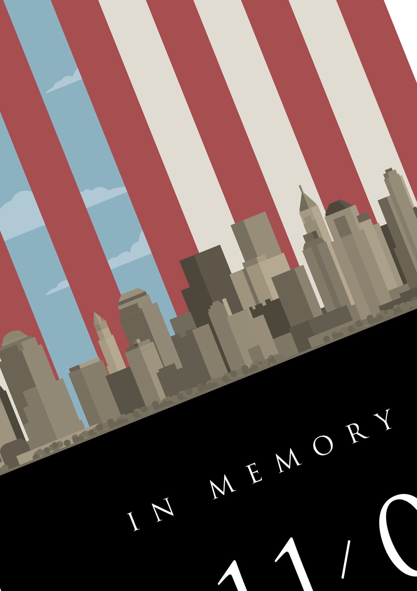 9/11 Memorial Poster, Lithographic Print, Police Officers, Firefighters ...