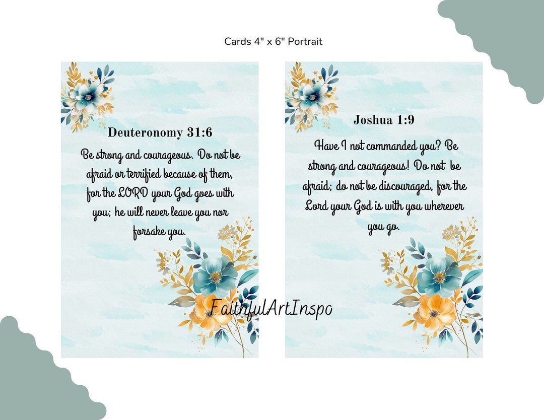 Scripture Cards, Printable Cards, Christian, Bible Verse Cards ...