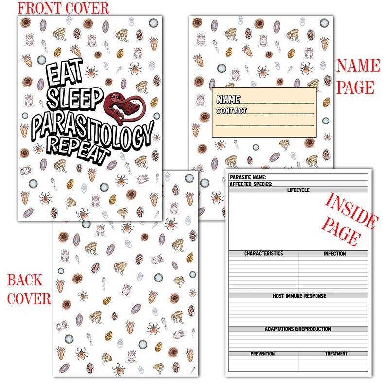 Parasitology Notebook Ready to Print,template for Veterinary ...
