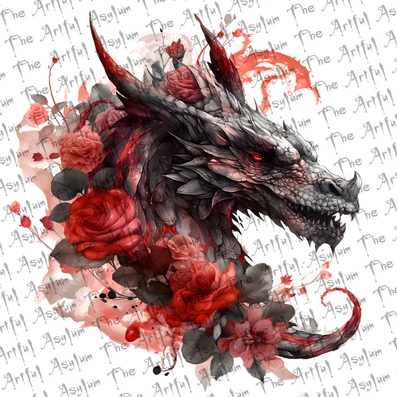 Watercolor Dragon Digital Download, Instant Download, Easy to Use Art ...