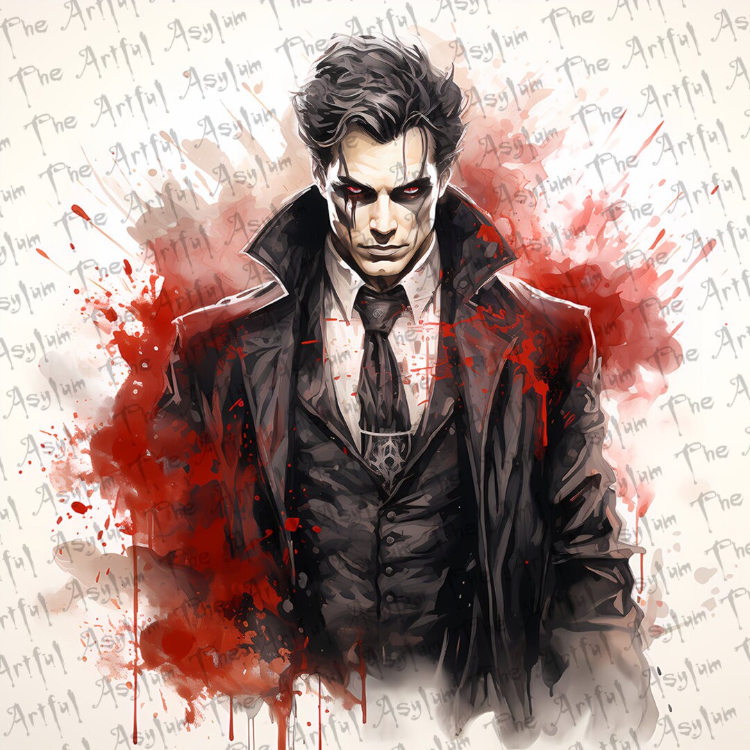 Brooding Vampire Digital Art, Vampire Illustration, Horror Halloween ...