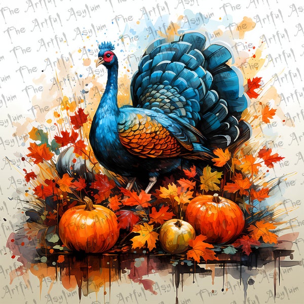 Watercolor Turkey - Etsy
