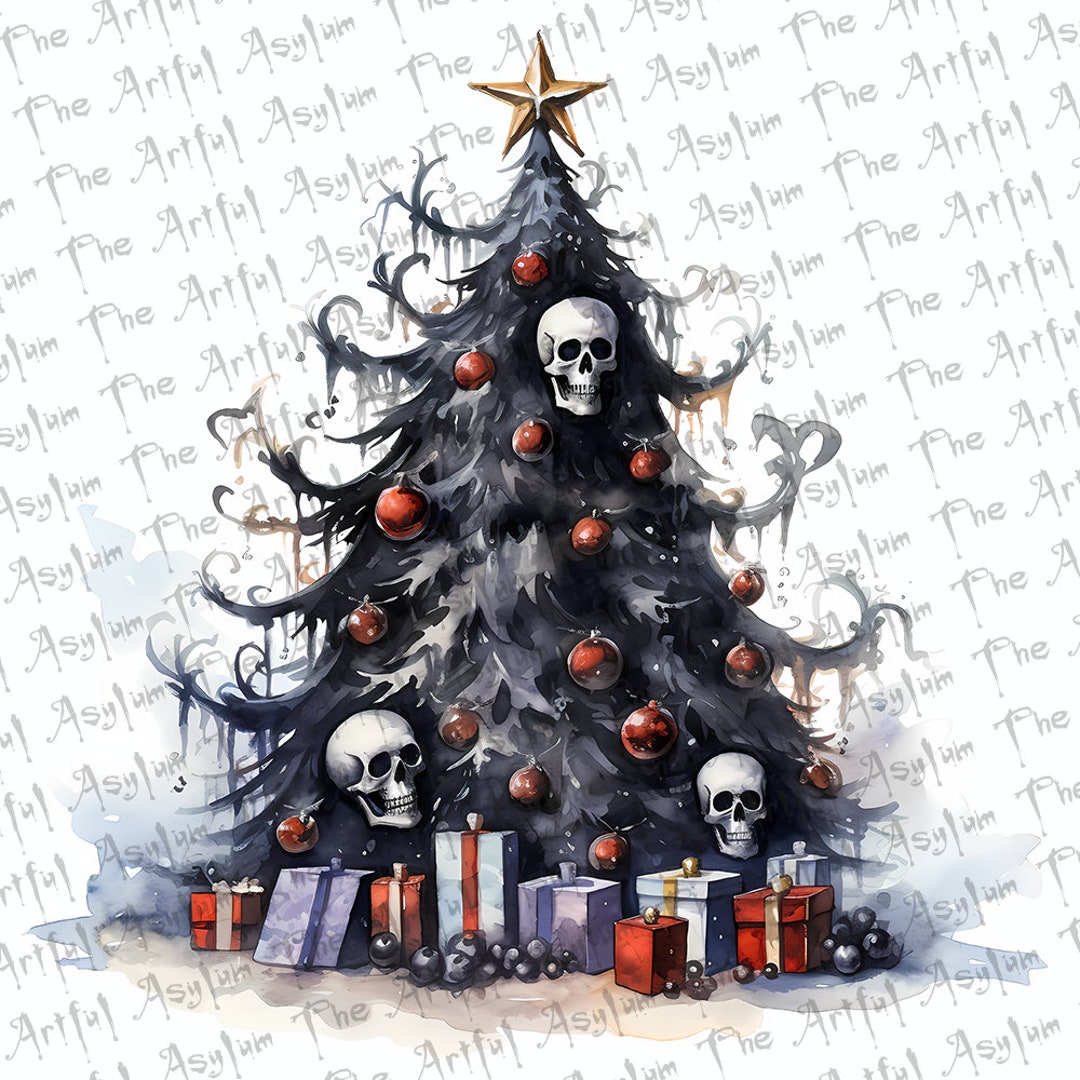 Gothic Christmas Tree Digital Download Digital Art, Instant Download ...