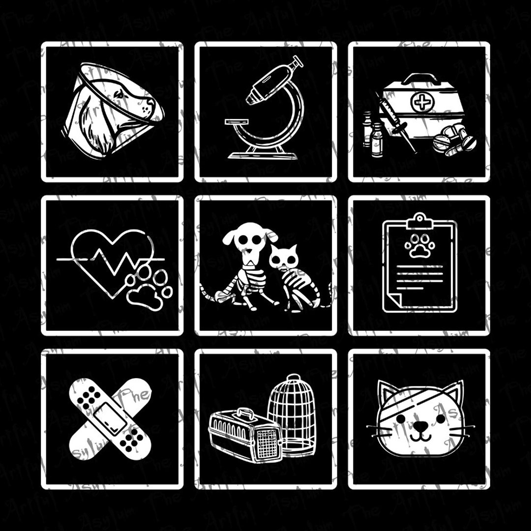 Digital Vet Elements, Instant Download Ready to Use Vet Tech Art, Vet ...