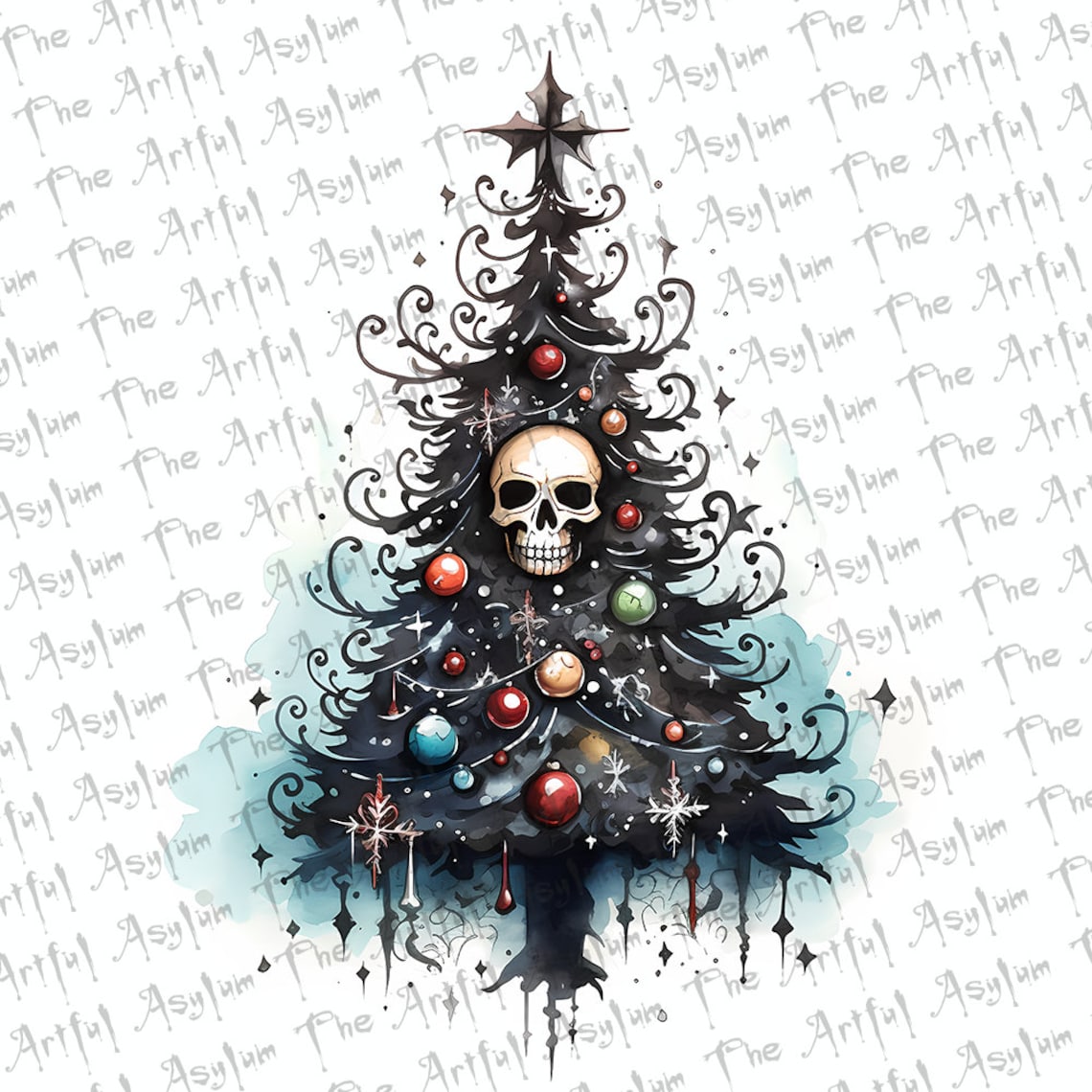Gothic Christmas Tree Digital Download Digital Art, Instant Download ...