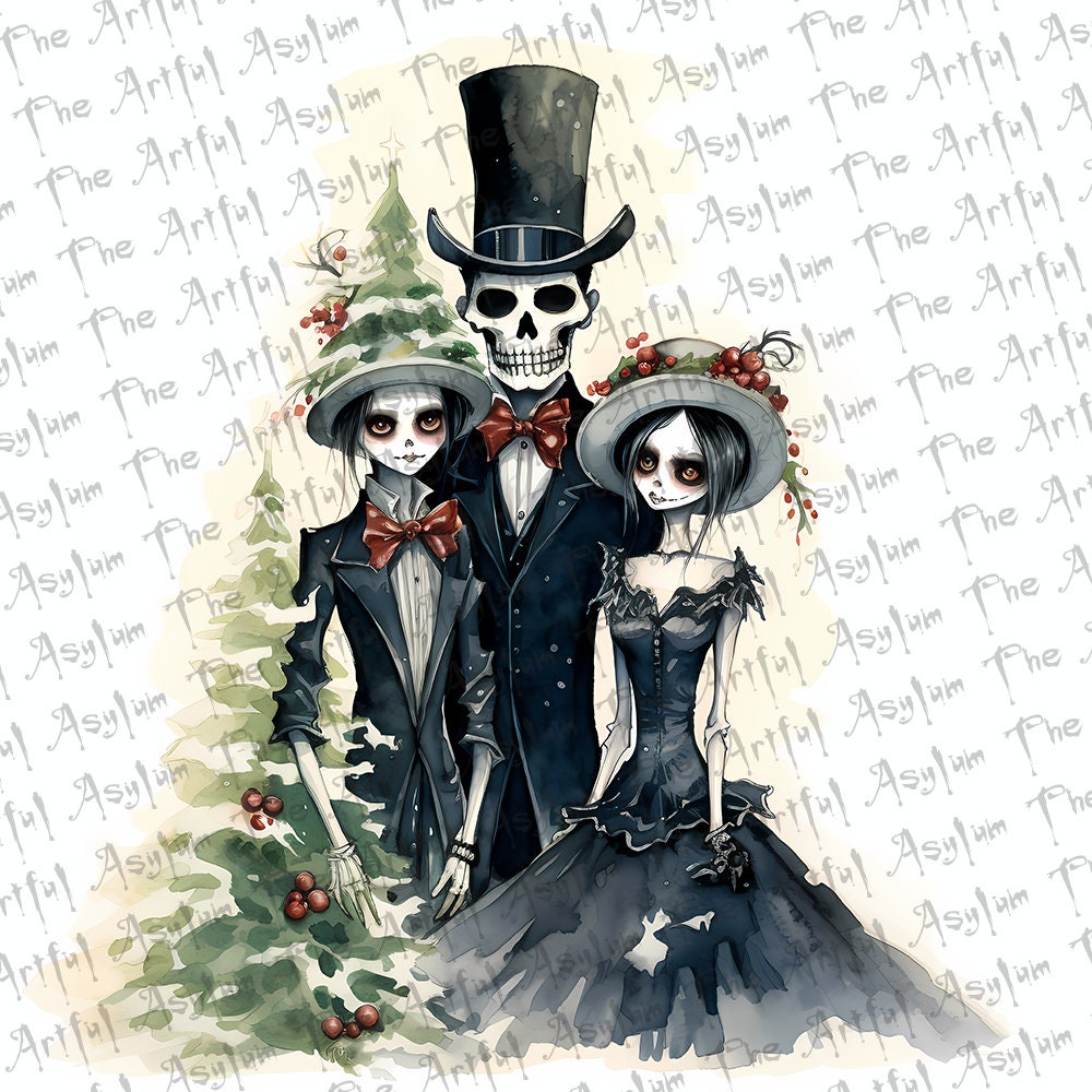 Gothic Christmas Characters Digital Download Digital Art, Instant ...