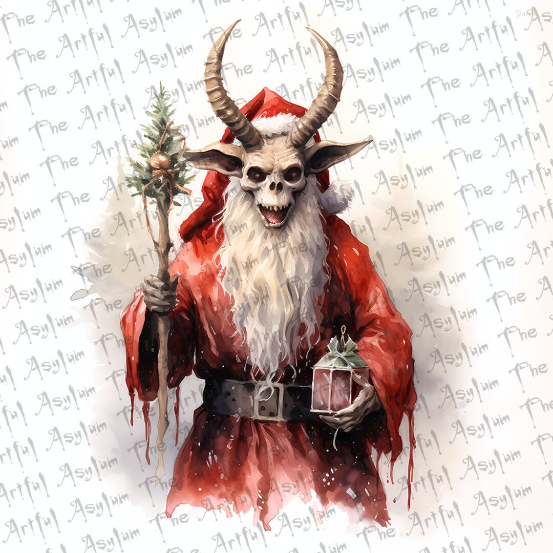 Gothic Christmas Krampus Digital Download Digital Art, Instant Download ...