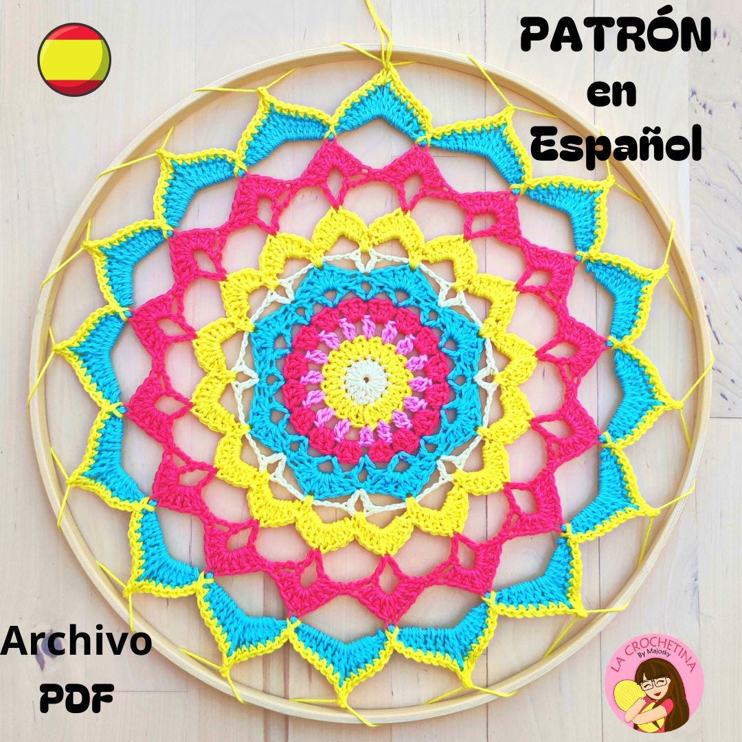 PATRÓN MANDALA Flor Estrellada, PDF, Versión Alegría Y Calma ...