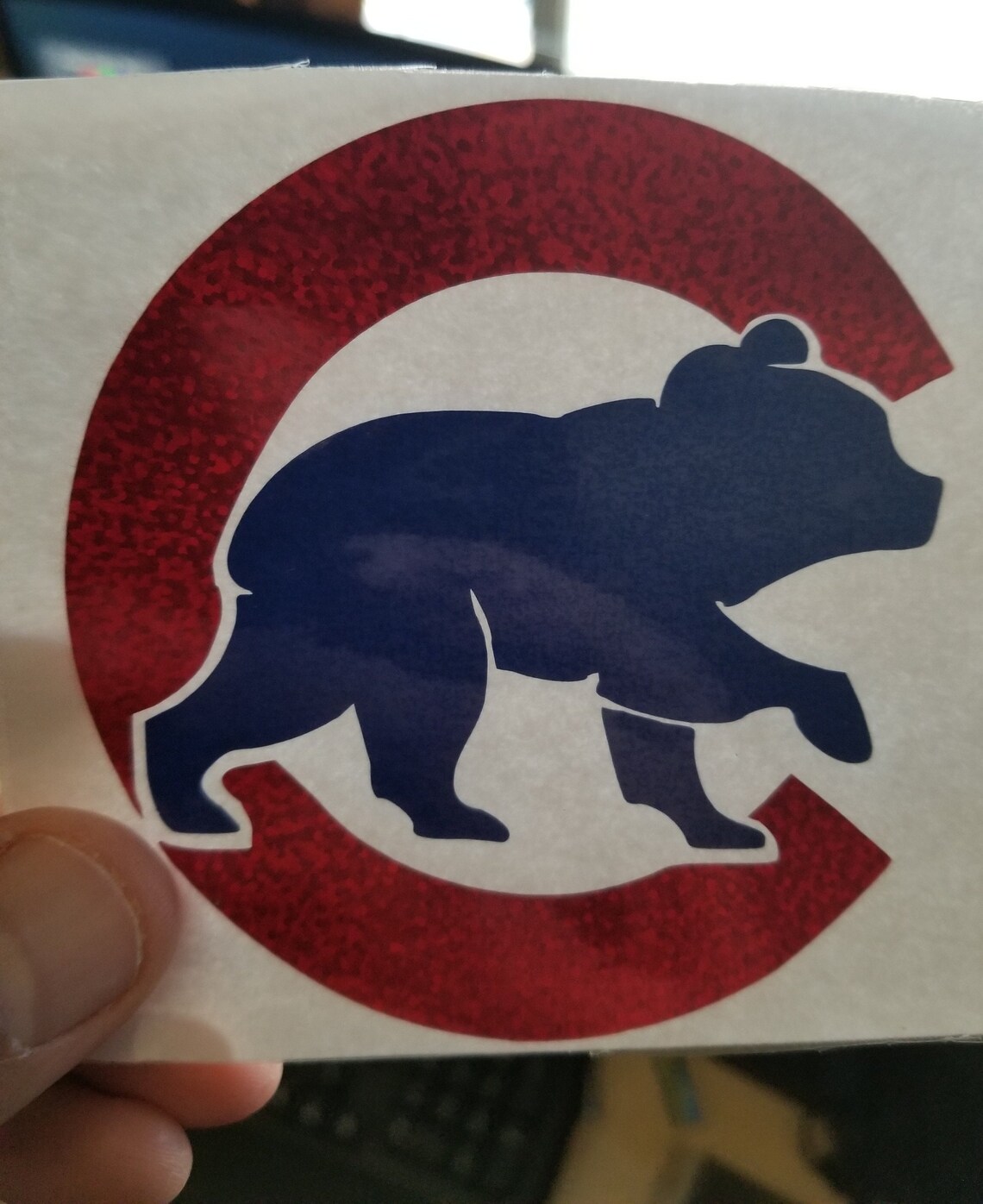 Chicago Cubs Holographic Decal, Car Window Laptop Sticker - Etsy