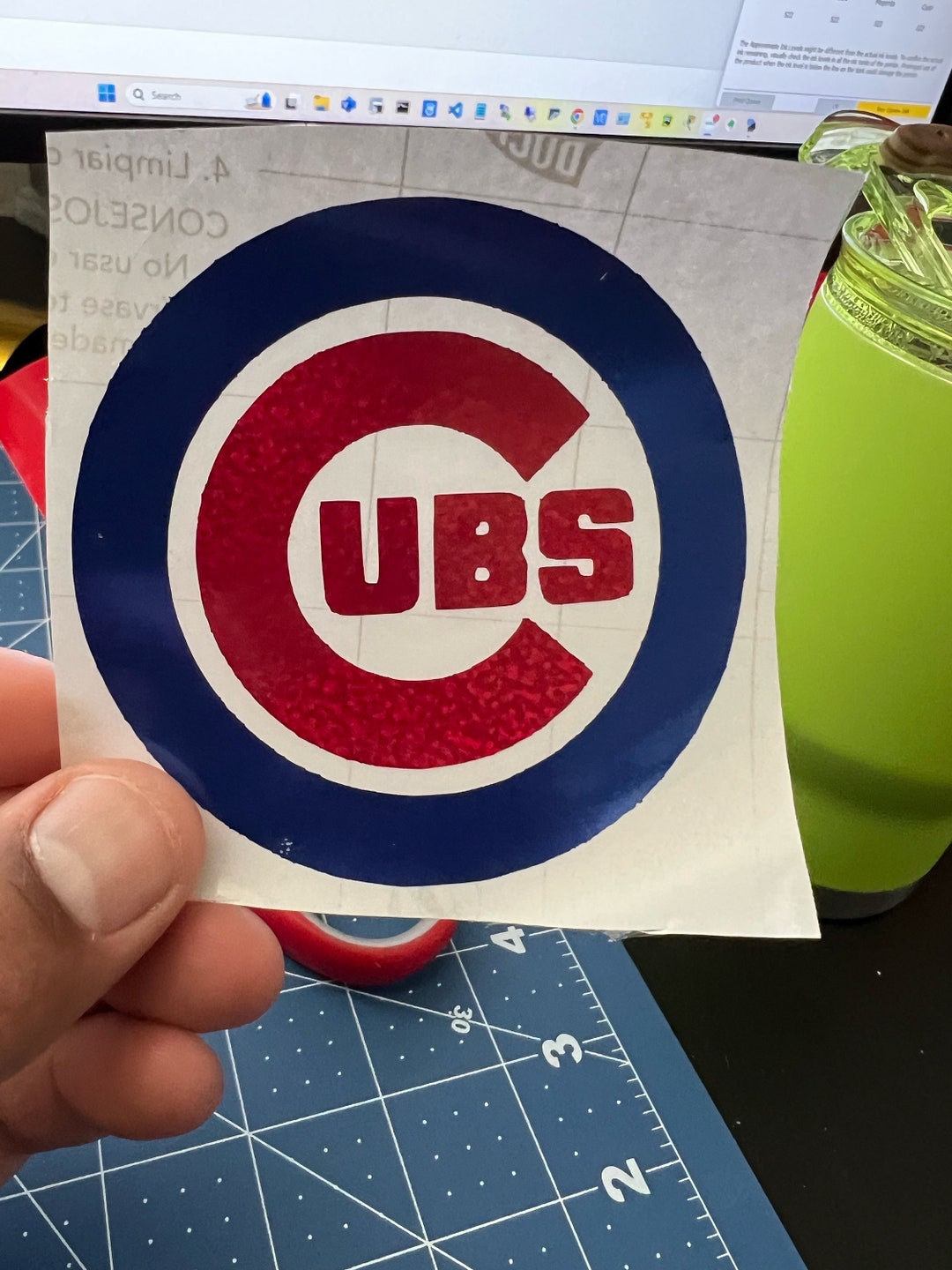 Chicago Cubs Decal, Cubs Sticker, Decal, Sports Decal, Sports Sticker ...