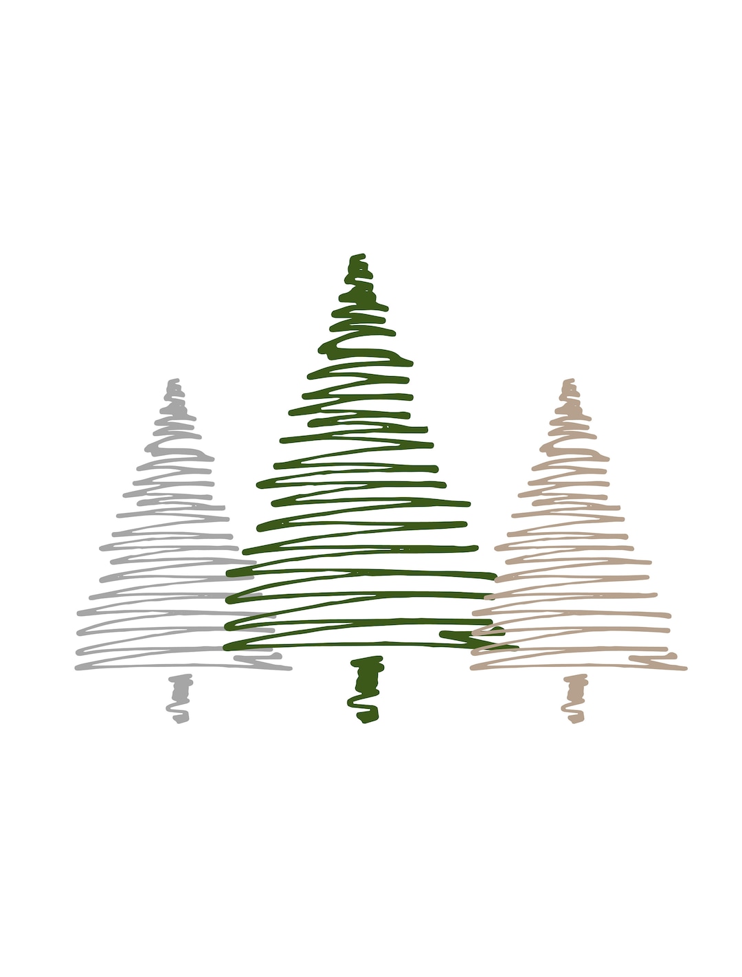 Christmas Tree Printable Wall Art, Minimalist Wall Art, Digital ...