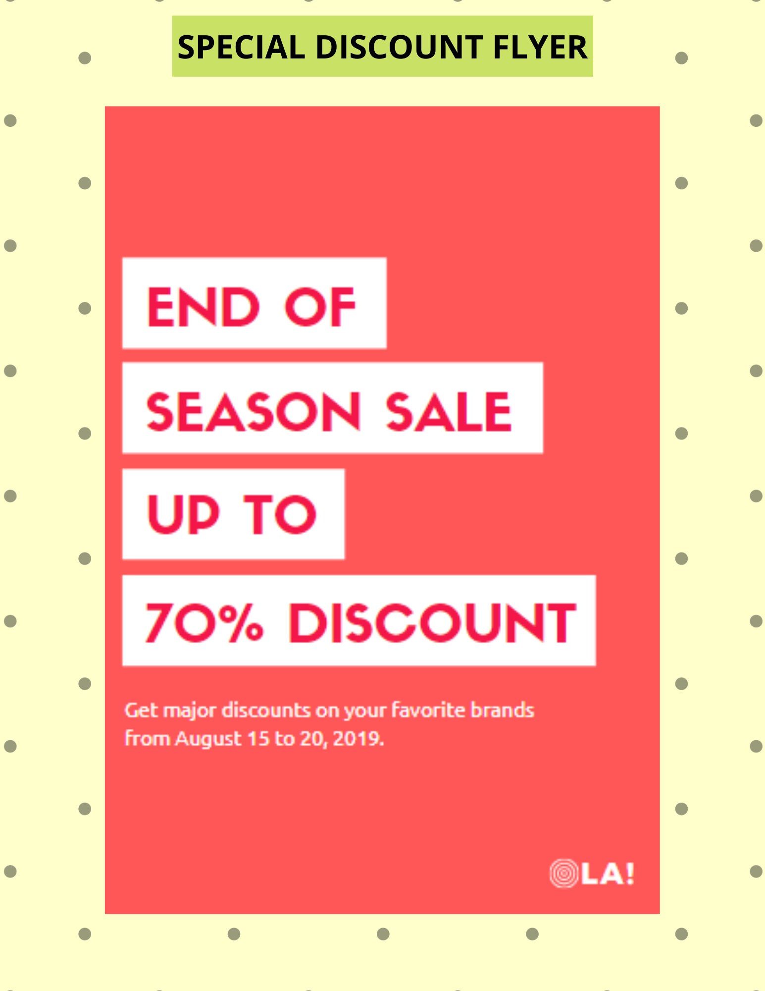 Sale & Discount Flyer Template Holiday Market Flyer Summer - Etsy