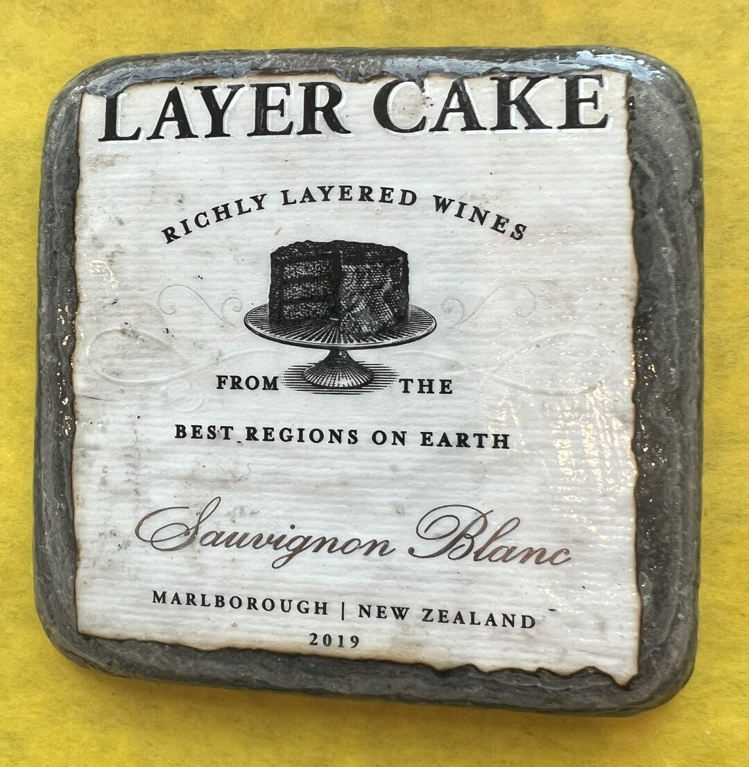 Layer Cake Cabernet Sauvignon Wine Label Coaster - Etsy