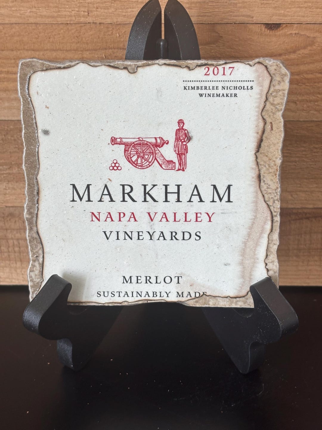Markham Napa Valley Merlot Wine Label Coaster - Etsy