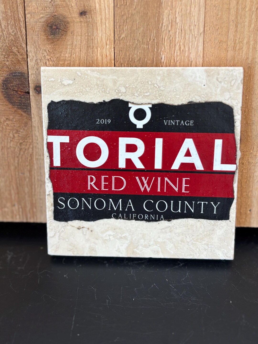 Torial Red Wine Wine Label Coaster - Etsy