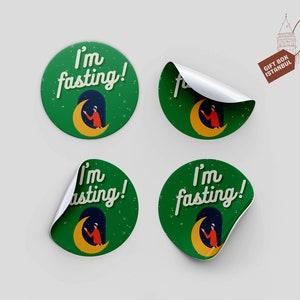 Embellishments Stickers Ramadan Stickers I'm fasting sticker for kids ...
