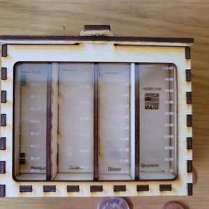 Personalized Coin Sorting Bank Wood Coin Bank - Etsy