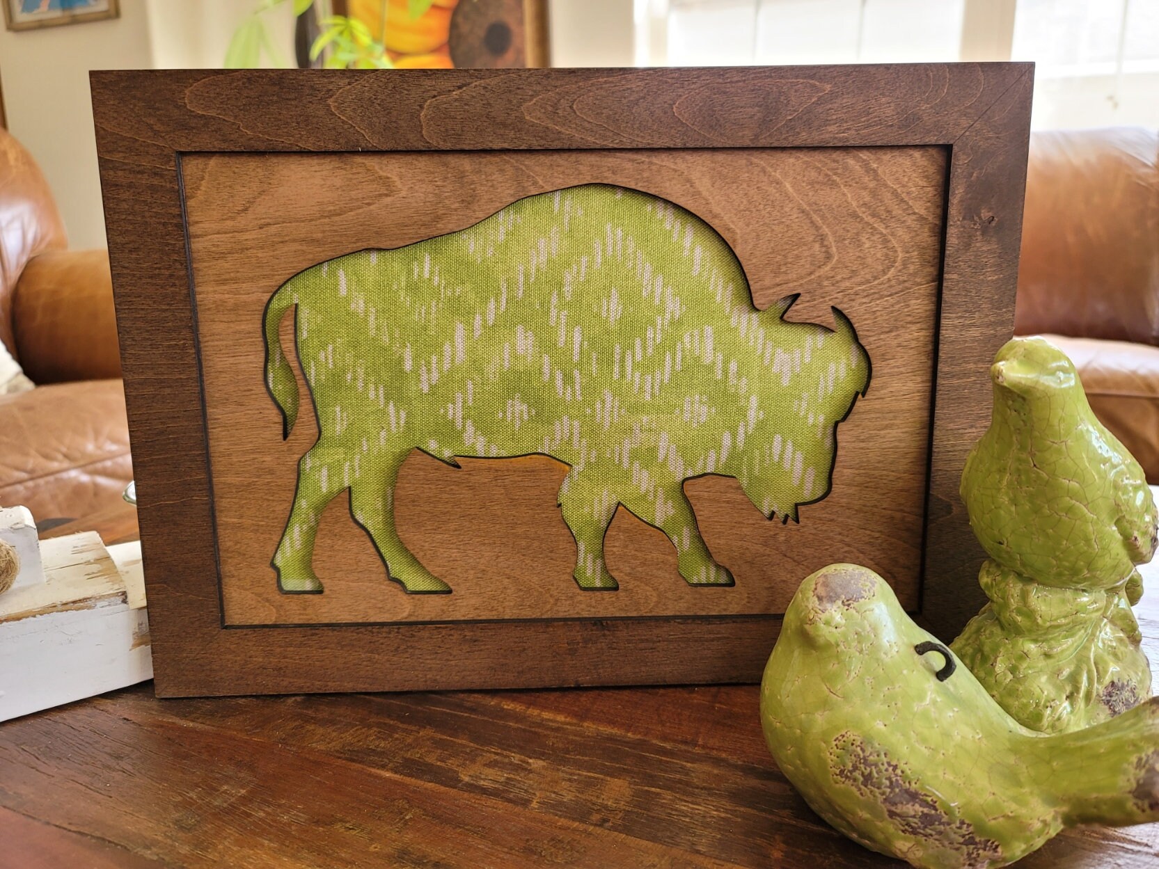 Buffalo Art Framed Buffalo Wall Hanging Personalize - Etsy