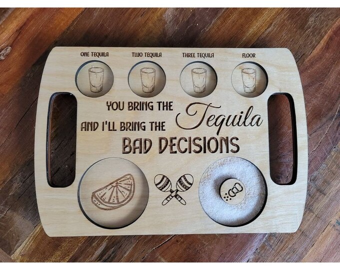 Tequila Board Tequila Gift Custom Tequila Flight Board Personalized ...