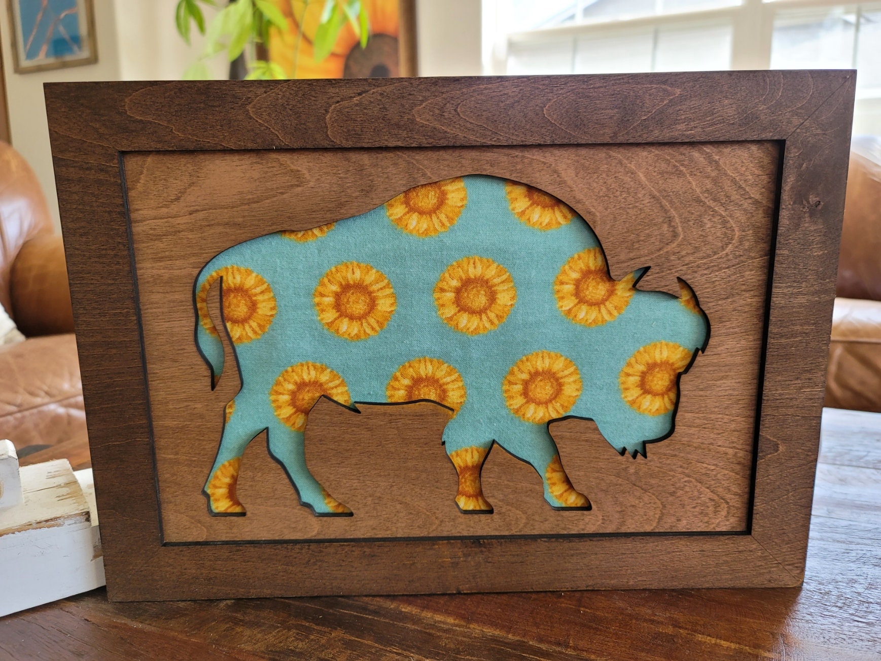 Buffalo Art Framed Buffalo Wall Hanging Personalize - Etsy