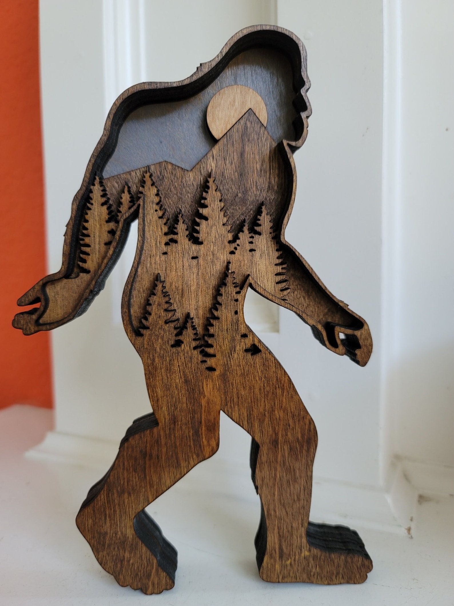 Wood Bigfoot Decor Bigfoot Sculpture Sasquatch Figure Yeti - Etsy