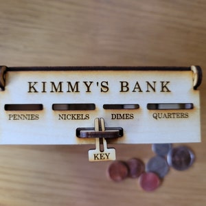 Personalized Coin Sorting Bank Wood Coin Bank - Etsy
