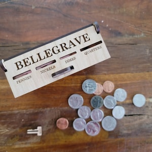 Personalized Coin Sorting Bank Wood Coin Bank - Etsy